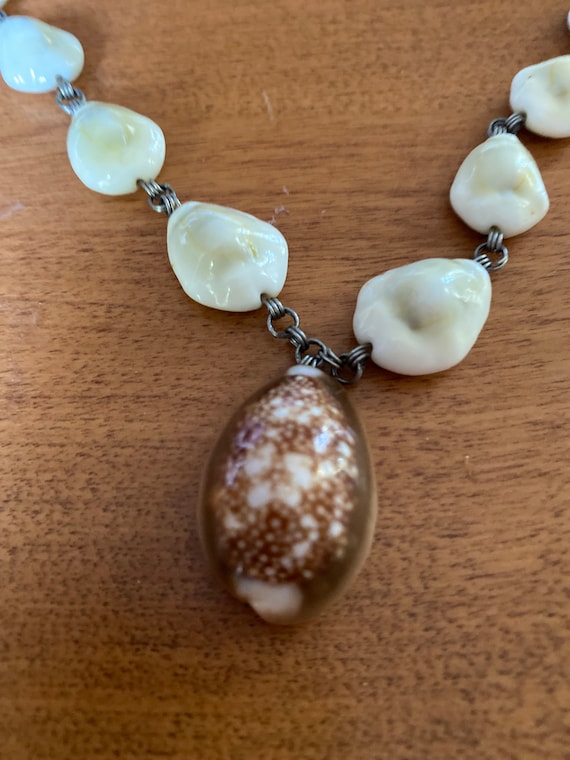 Vintage knot seashell necklace - Gem