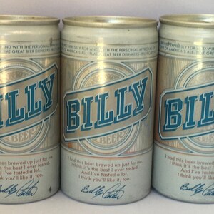 Three Billy Beer Beer Cans by Billy Carter - Etsy