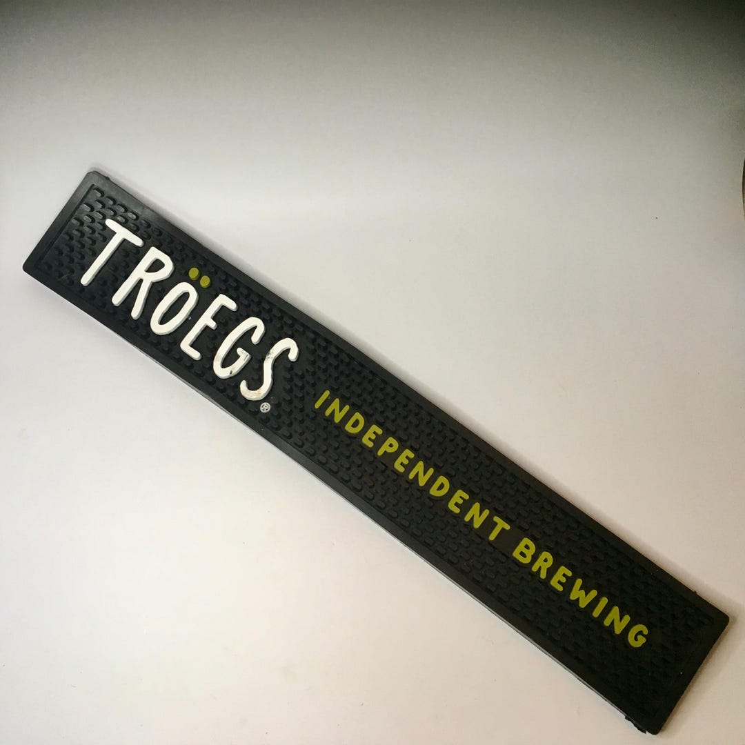 Tröegs Black Rubber Bar Mat Spill Mat Troegs Beer Bar Runner Home Bar ...