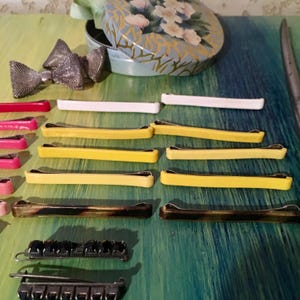 Set Vintage Midcentury Hairstyle Colorful Goody Barrettes Cordless ...