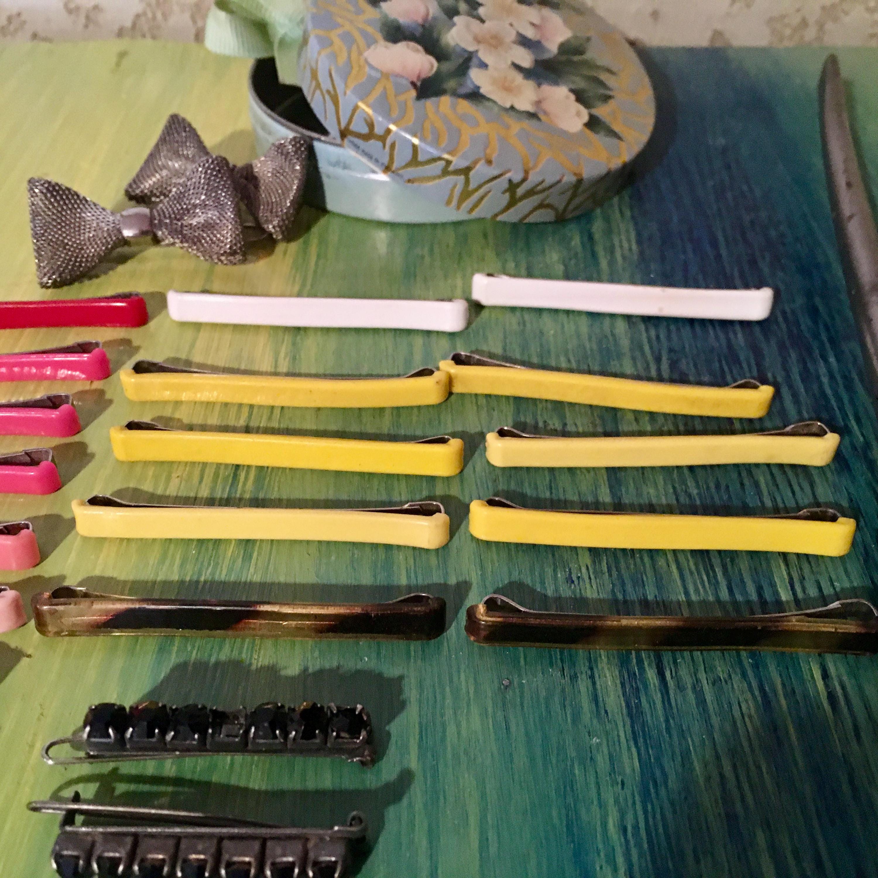 Set Vintage Midcentury Hairstyle Colorful Goody Barrettes Cordless ...