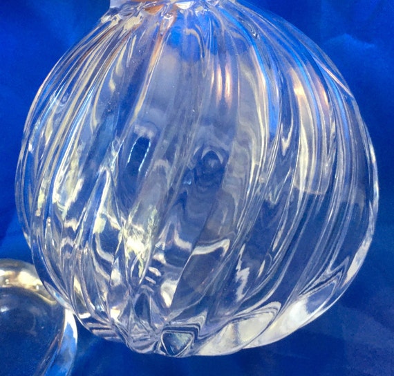 Teleflora Clear Glass Perfume Bottle Decanter with He… - Gem