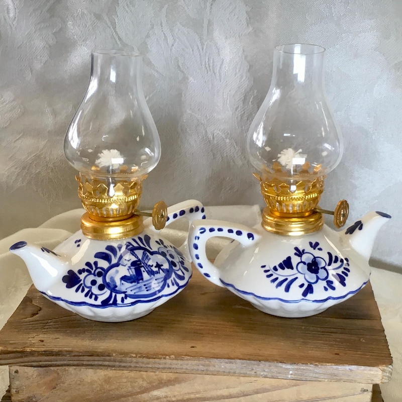 Dutch Delft Lamp - Etsy