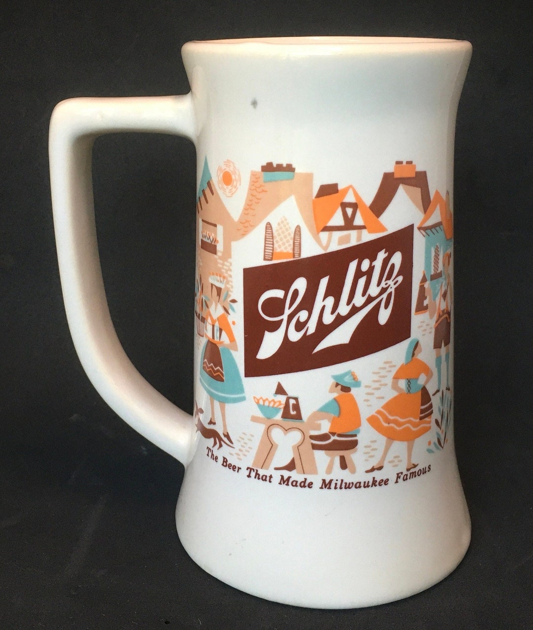 Vintage Schlitz Logo Beer Advertising Beer Mug Tankard Stein Home Bar ...
