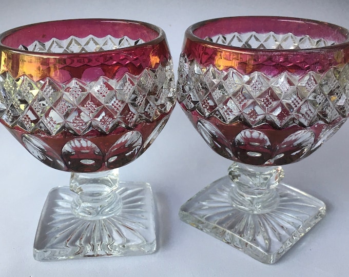 Colony Parklane Ruby (flash) - One Water Goblet - 5 1/4" Tall - One ...