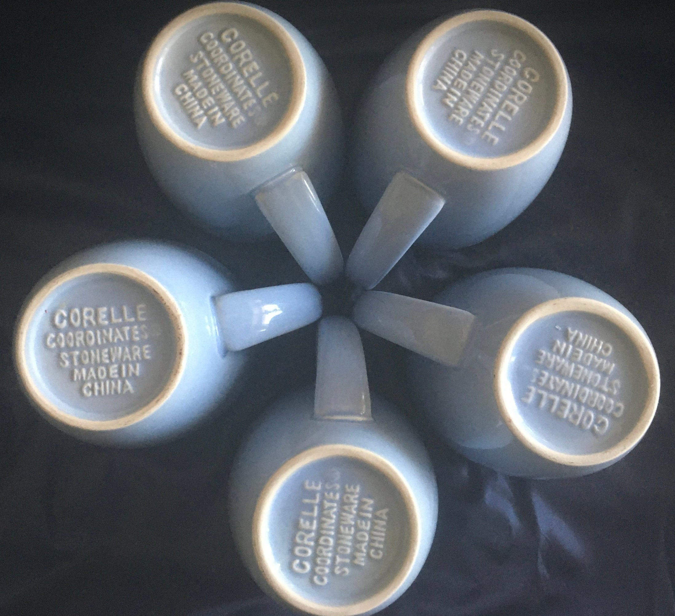 Corelle Coordinates Baby Blue Stoneware Coffee Cups Set of 5 - Etsy