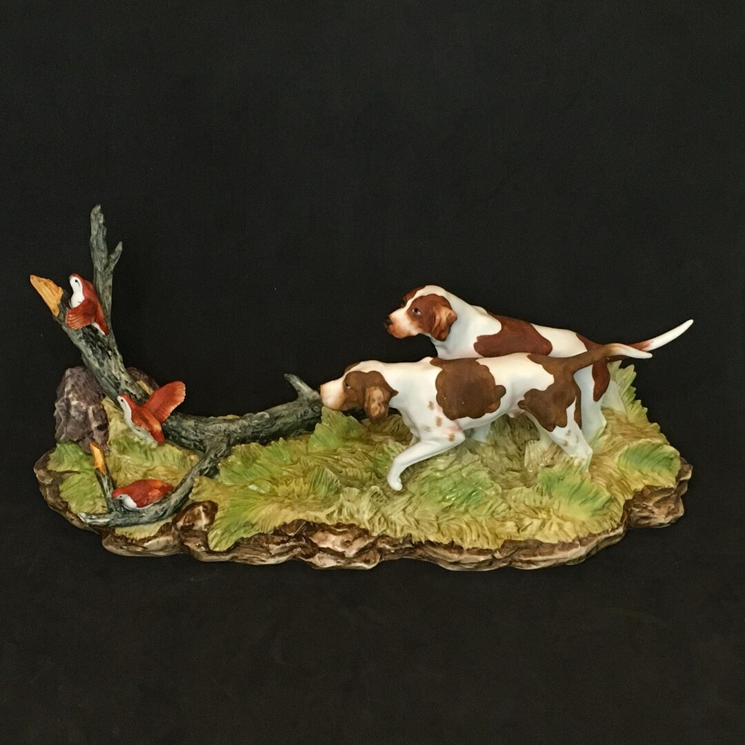 Beautiful Rare “hunting Pointer” Andrea by Sadek Bisque Porcelain ...