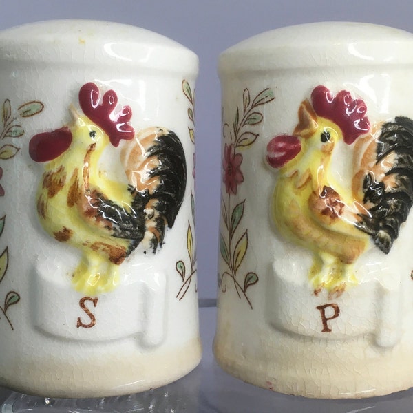 Antique Chicken Salt and Pepper Shakers - Etsy