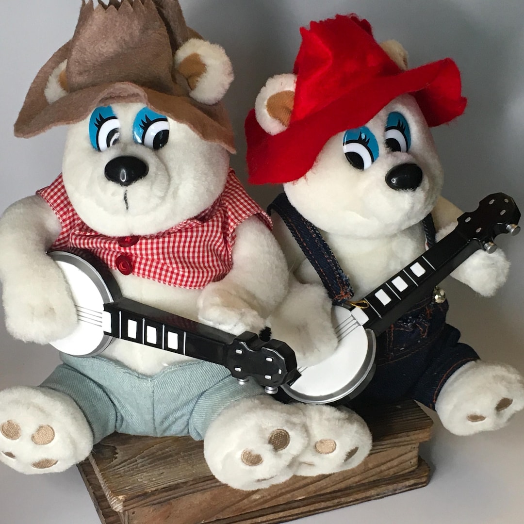 Moving Animated Dancing Dueling Banjo Bears Red & Buck Stuffed Toy by ...