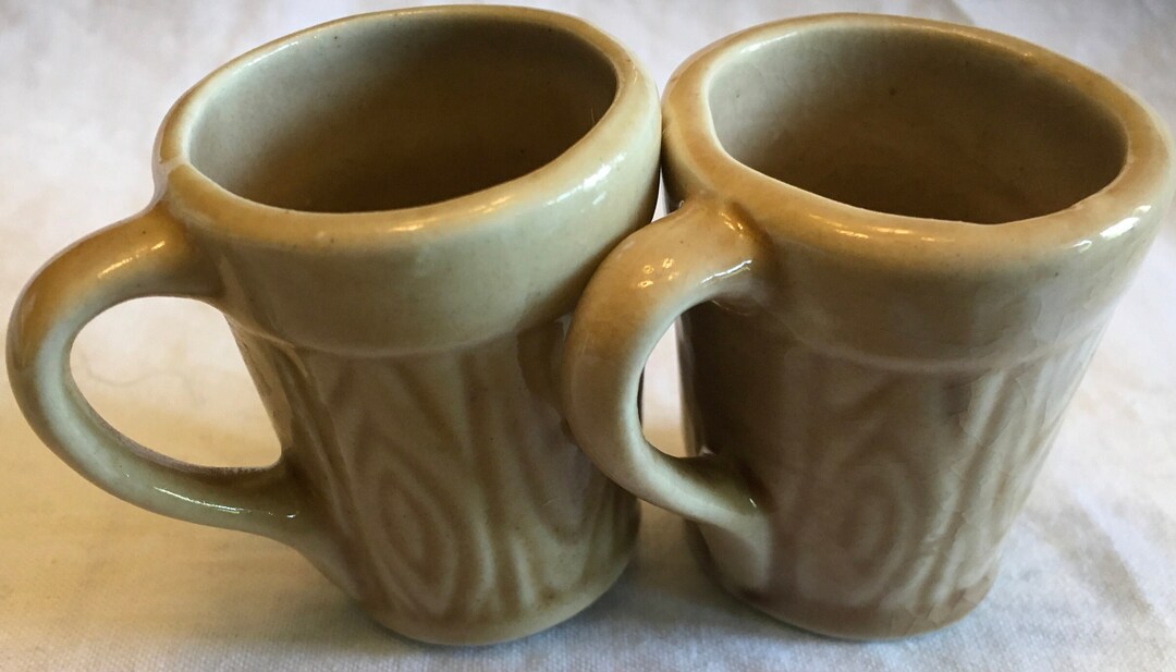 Miniature Tree Stump Wood Grain Coffee Cups, Mugs, Espresso, Shot Glass ...