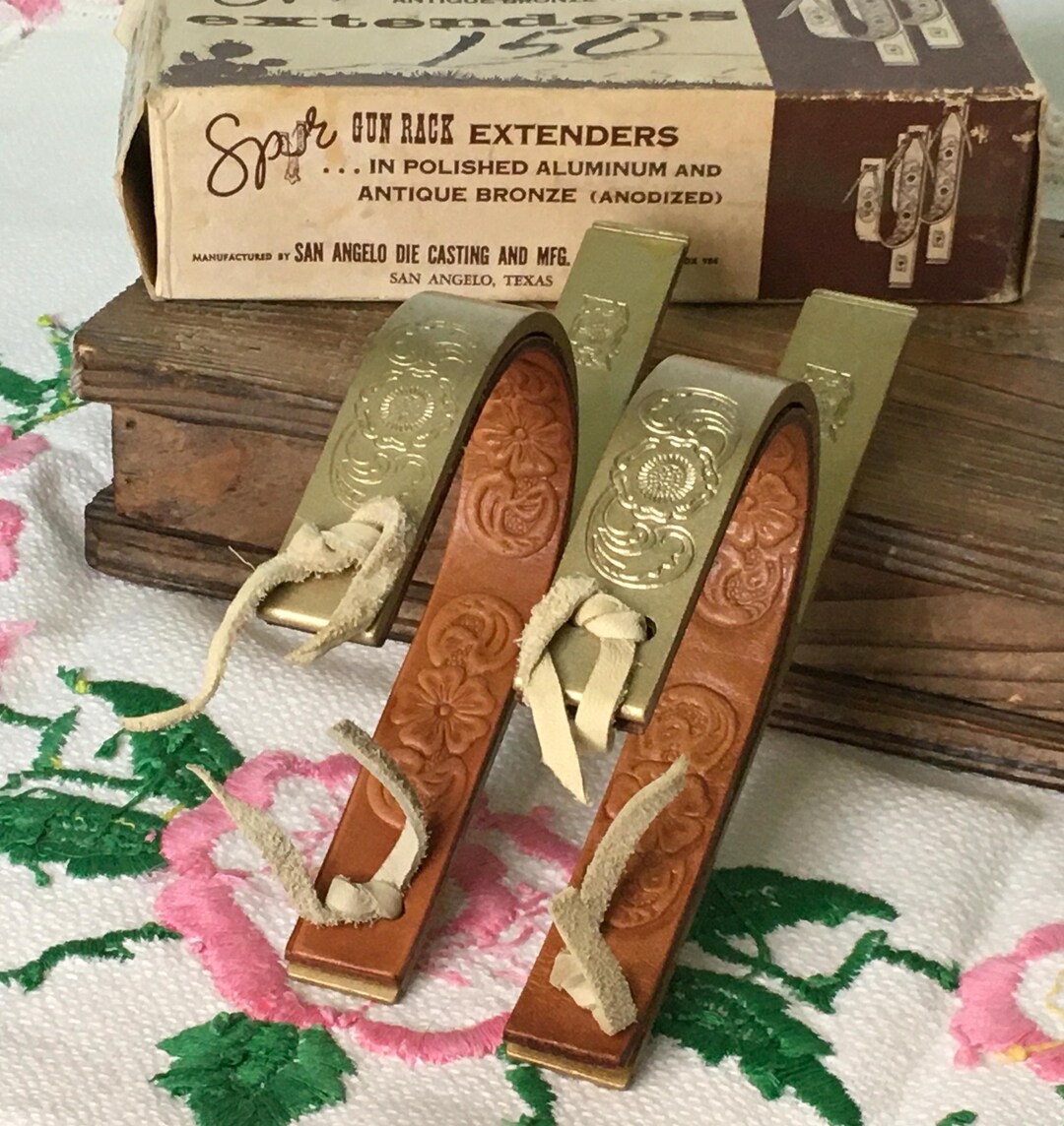 San Angelo Die Cast Wall Mount Spur Gun Rack Extenders Polish Aluminum ...