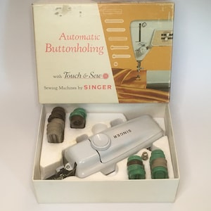 Vintage Automatic Buttonholing With Touch & Sew Zig Zag Sewing Machines ...