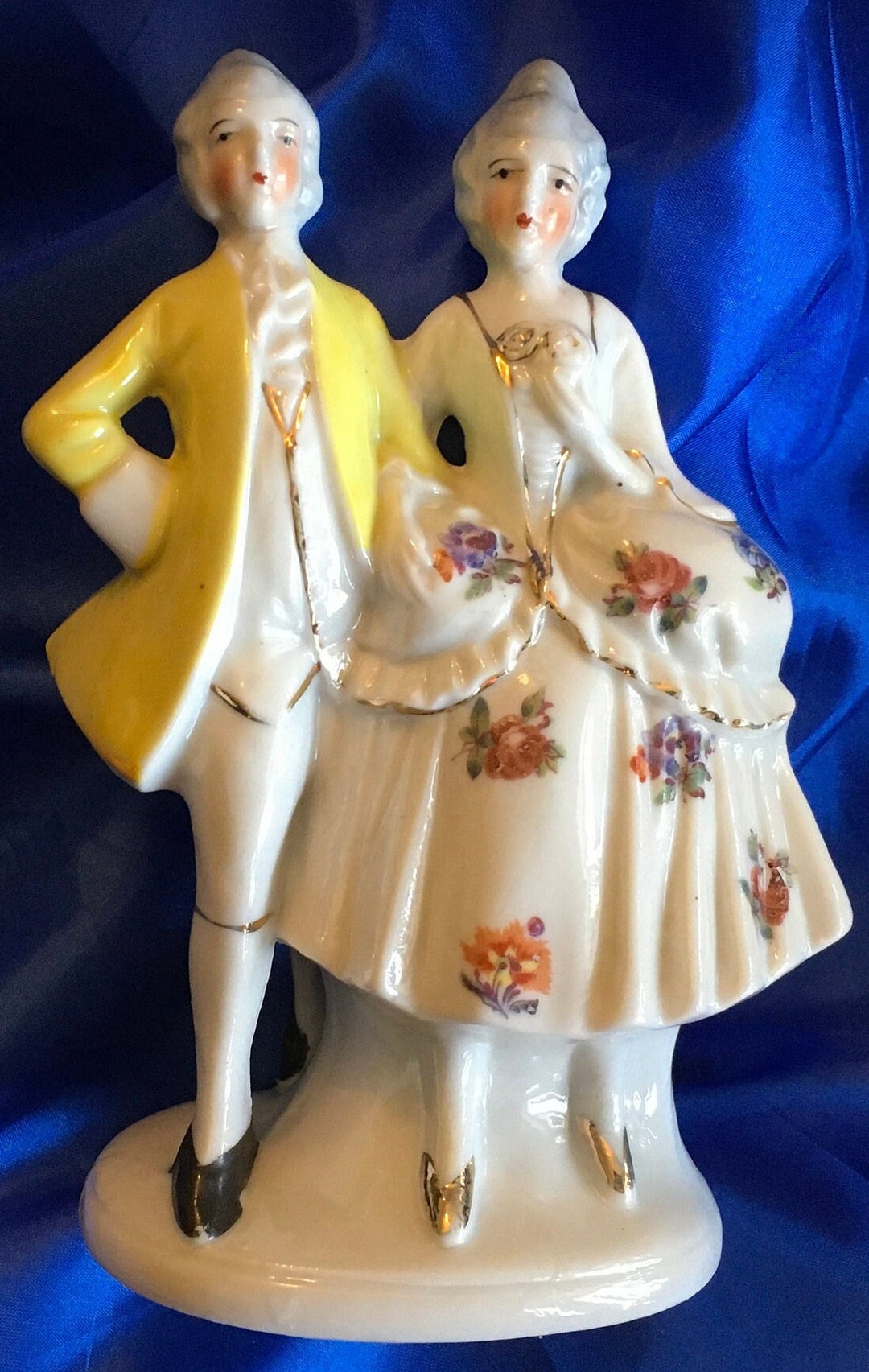 Porcelain Statuette of Victorian Lord and Lady Couple Courting - Made ...