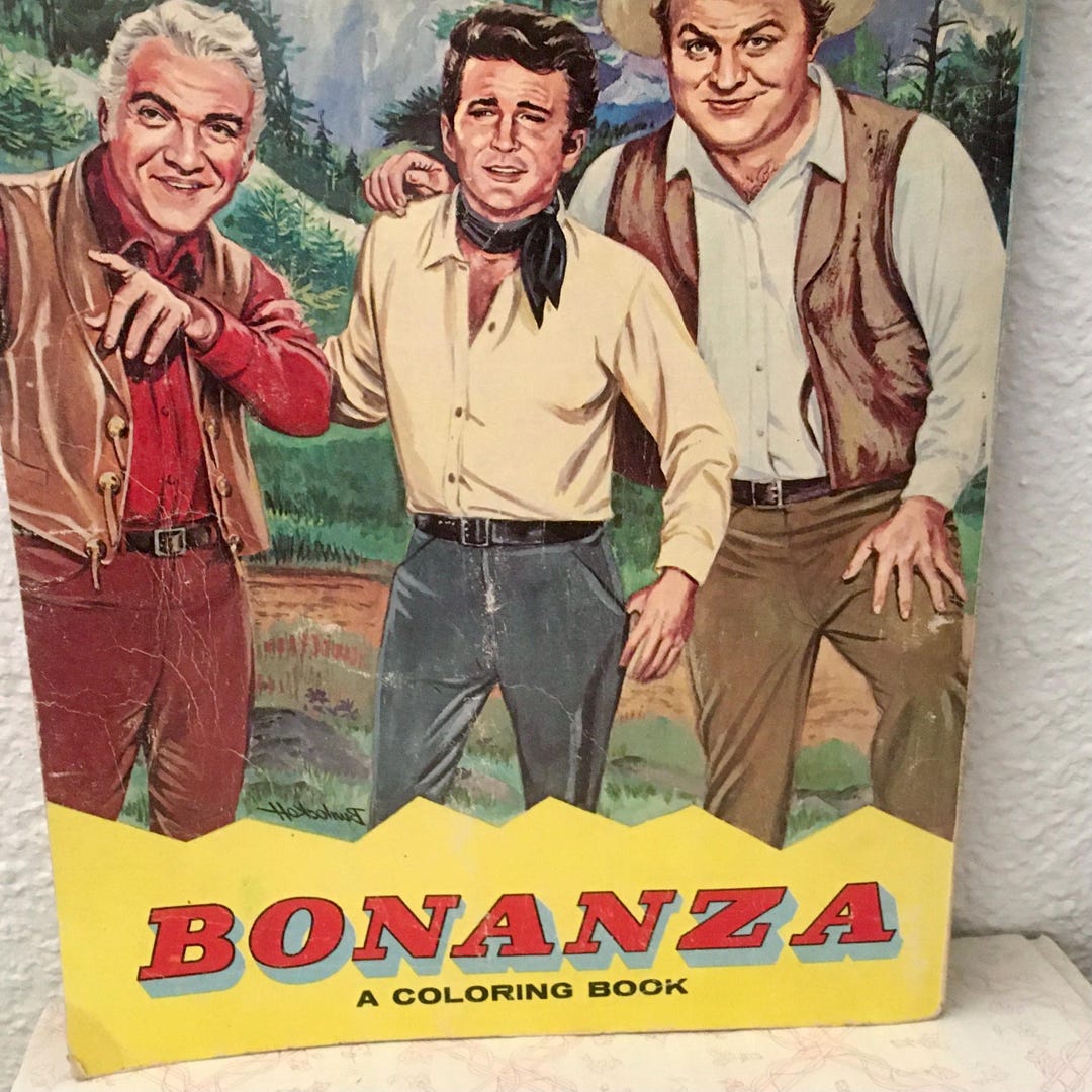 Vintage Coloring Book Bonanza TV Show 1960 1965 Classic TV Memorabilia ...