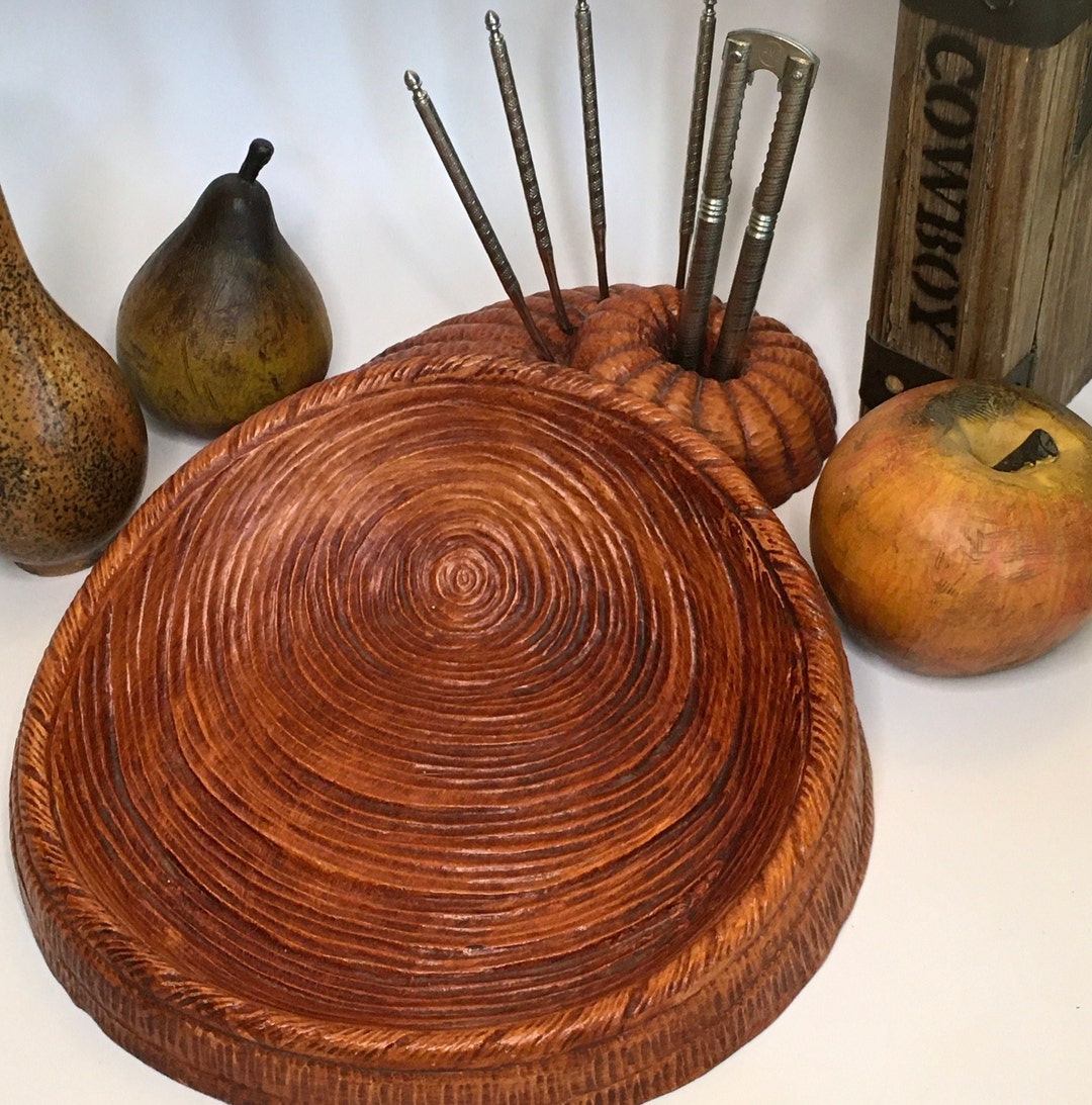 Whimsical Cornucopia Nut Dish W/ Nut Cracker & Picks Multi Products Inc ...