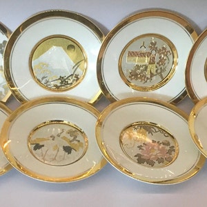 The Japanese Floral Calendar Chokin Plate Collection by the Hamilton ...