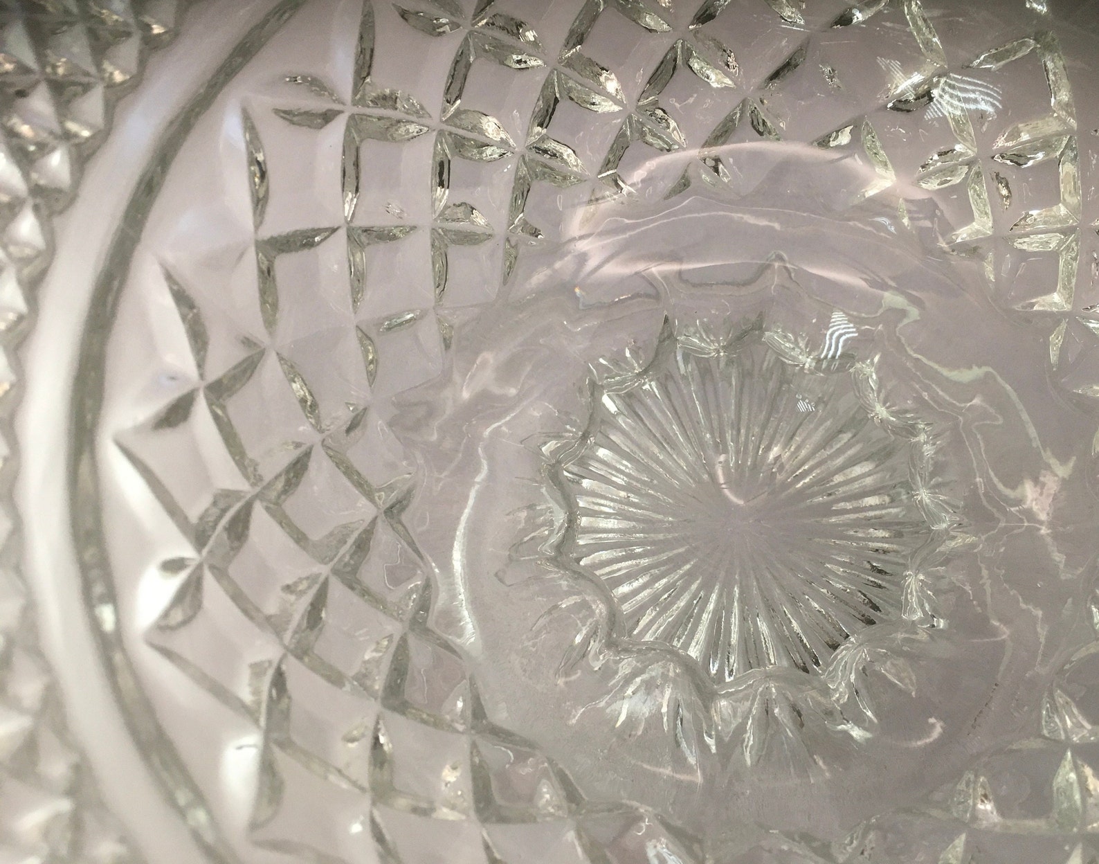 Vintage Wexford Crystal Footed Candy Dish W/lid Anchor Hocking Diamond ...