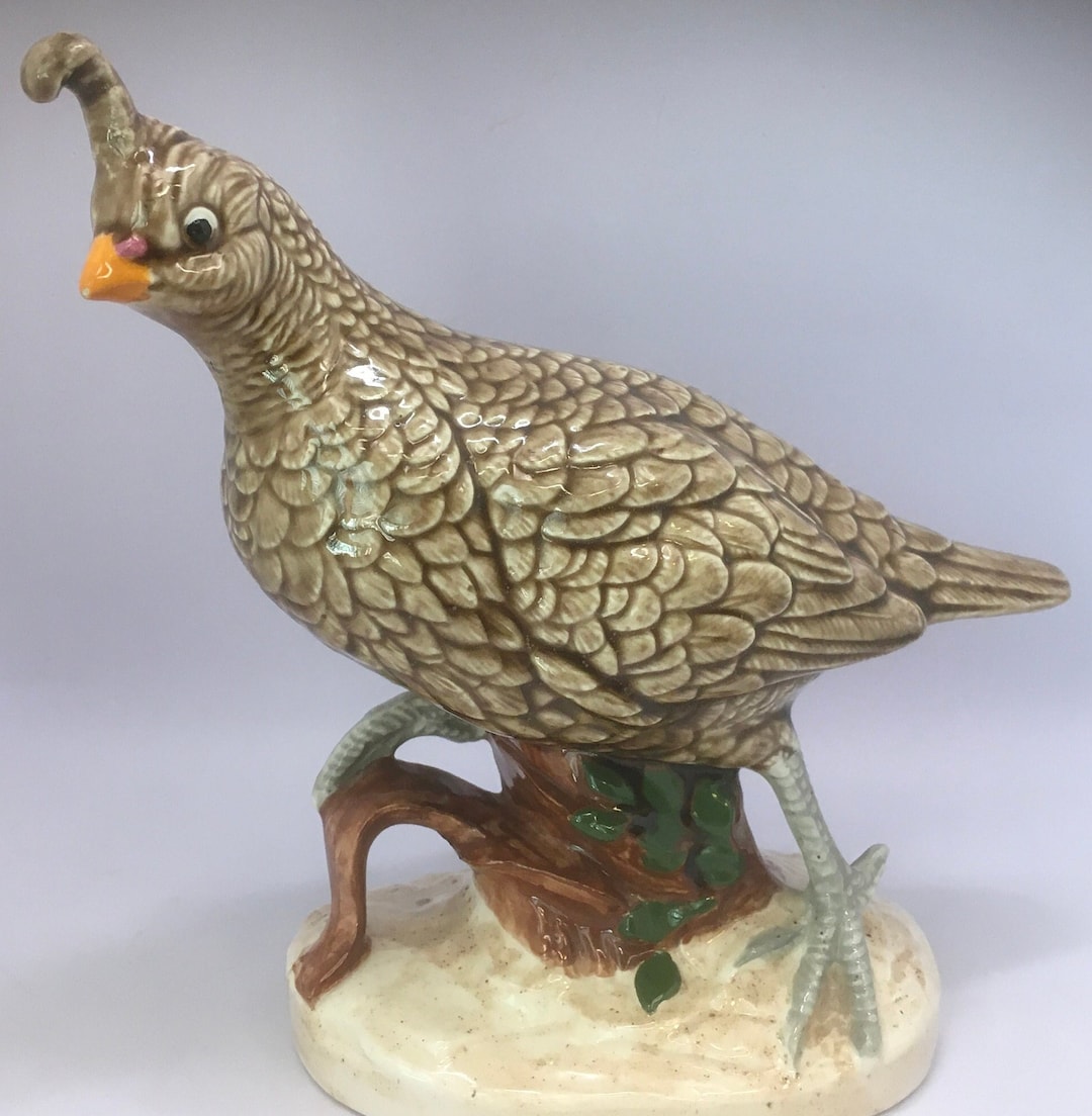 Glazed Ceramic Quail Figurine Collectible - Etsy