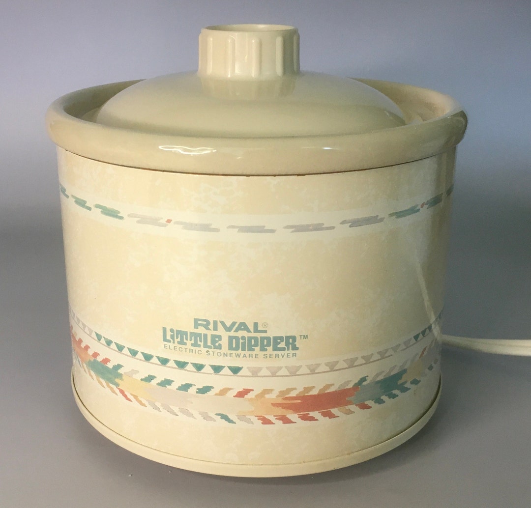 Vintage Cookware Rival Little Dipper Mini Ceramic Crock Pot With Lid ...
