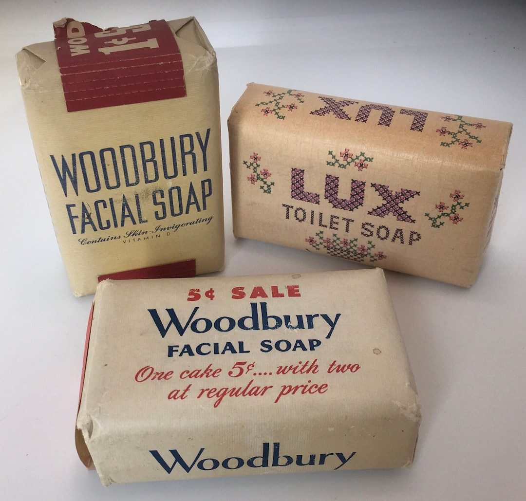 Three Vintage Soap Bars Woodbury Facial Soap Lux Toilet Soap Cake New ...