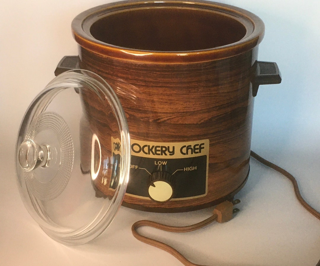 Crockery Chef 3.5 Quart Crock Pot Slow Cooker With Glass Lid and Feet ...