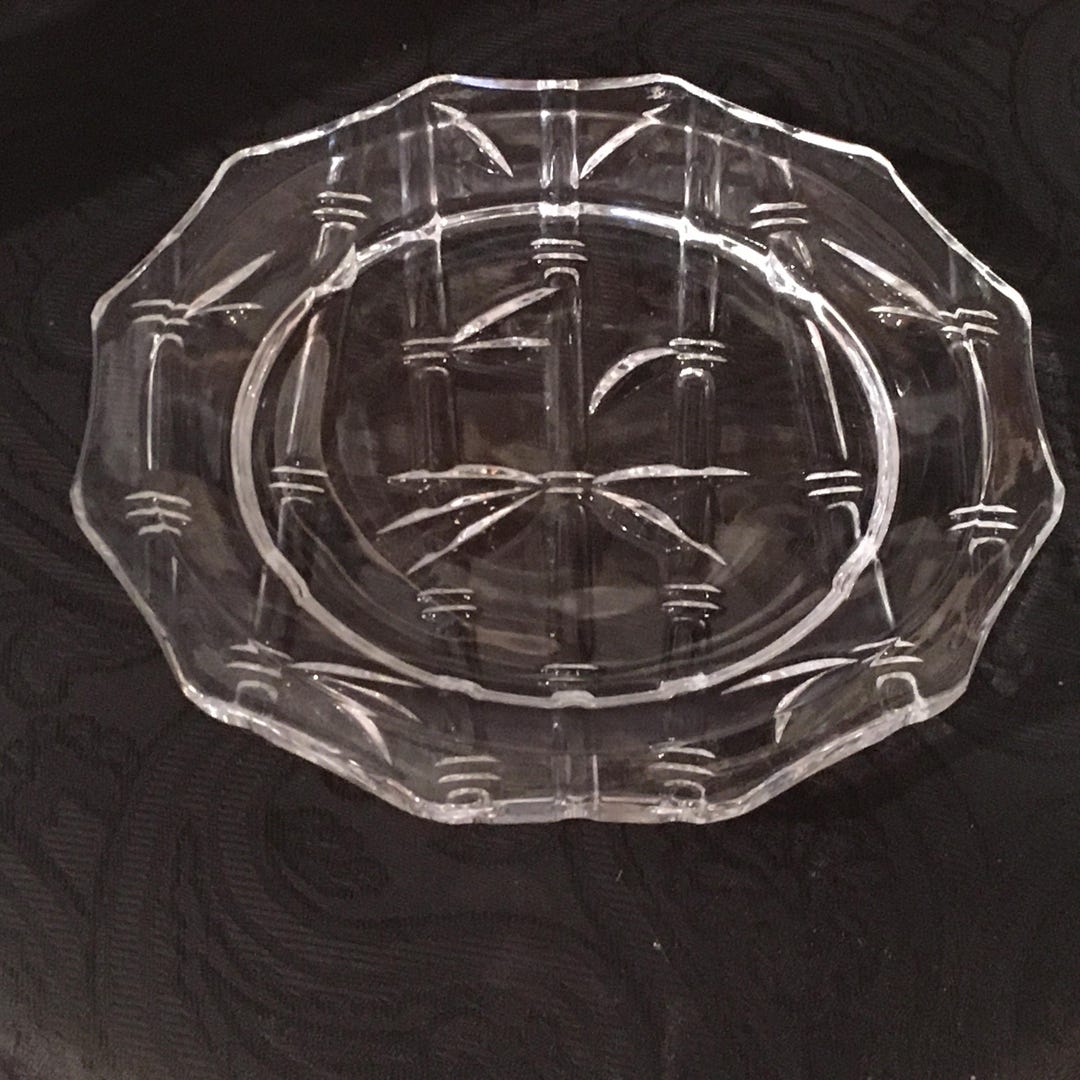 Beautiful Godinger Shannon Cut Crystal Bamboo Stalk Pedestal Plate ...