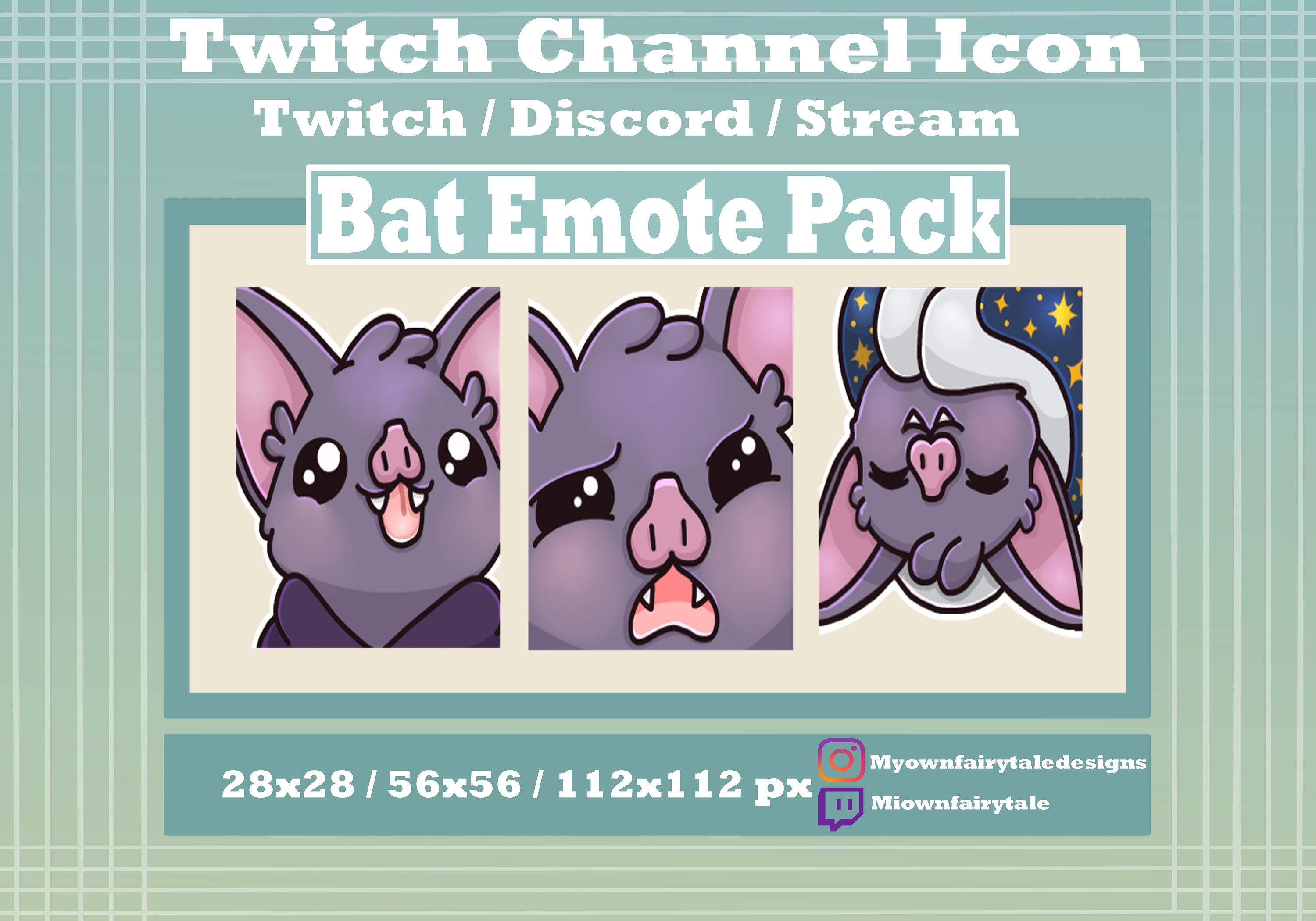 Chibi Bat Twitch Emote Pack 3 Pack Cute - Etsy Australia
