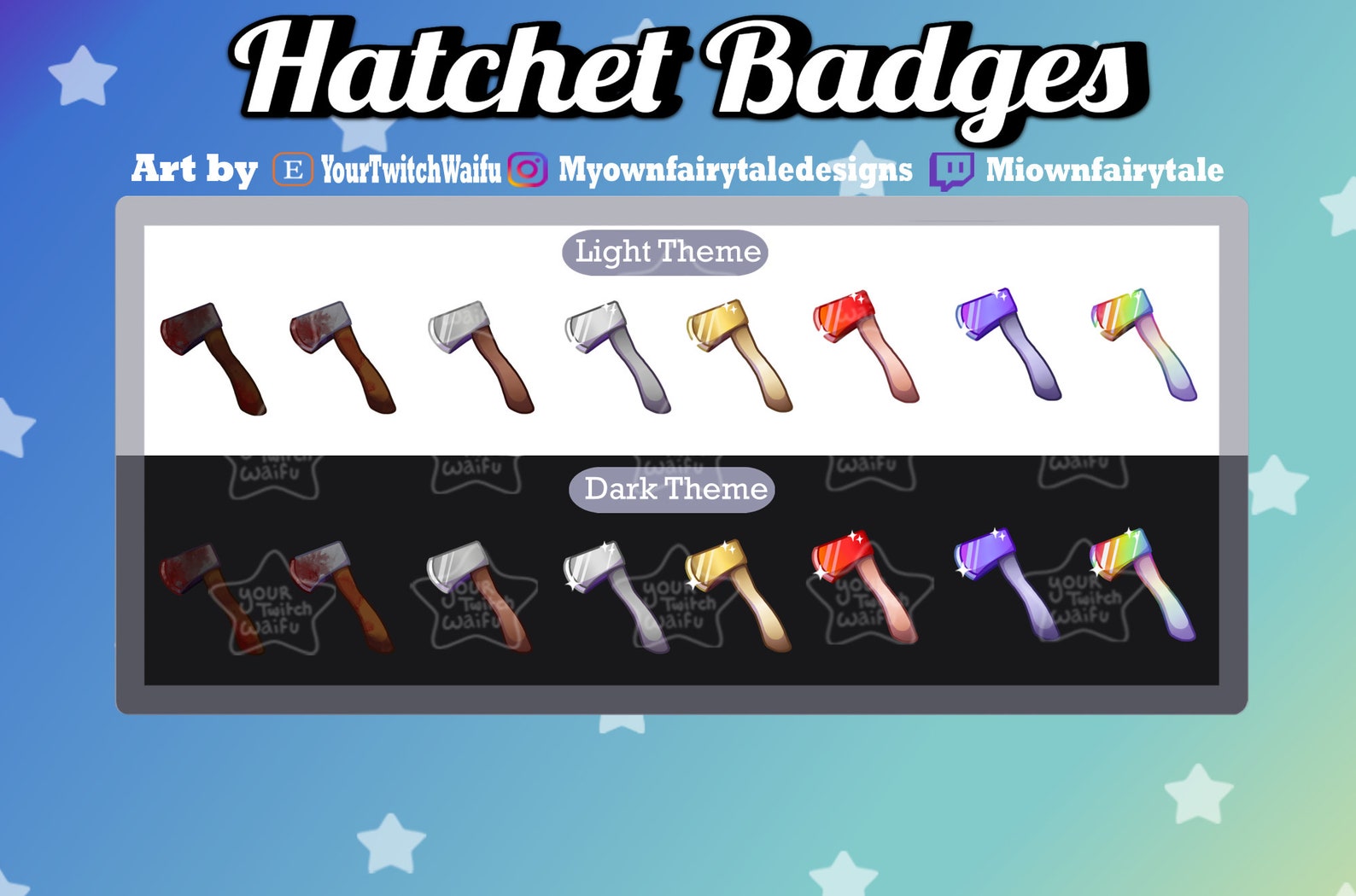 Hatchet Sub Badges - Subscription Badges - Twitch - Discord - Youtube ...
