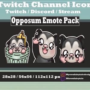 Opposum / Possum Twitch Emote Pack - 3 Pack - Chibi / Cute - Etsy