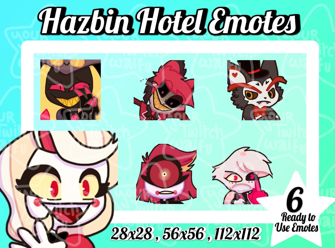 Hazbin Hotel Chibi Emotes Twitch Discord Youtube Cute Kawaii - Etsy