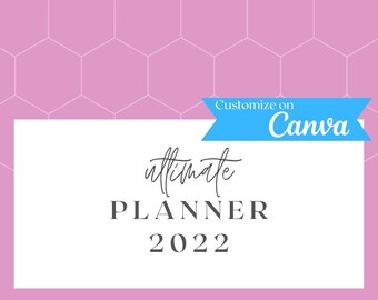 Editable 2022 Calendar and Planner - Etsy