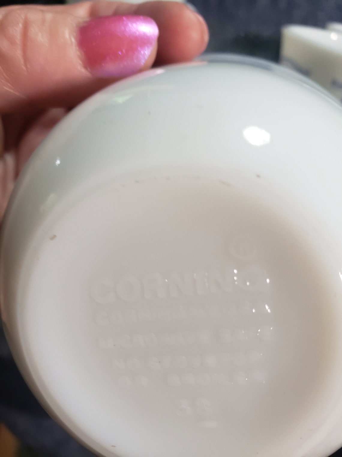 Vintage Pyrex Milk Glass by Corning Mugs Coffee Cups Set of 4 Usa in ...