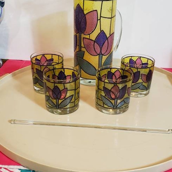 Stained Glass Cocktail Glasses - Etsy