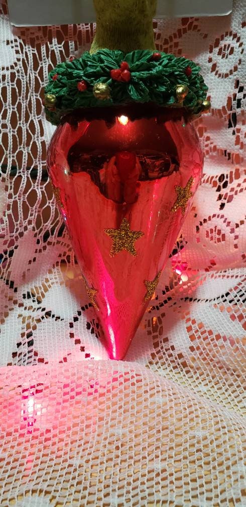 Vintage Mistletoe Magic Collection Glass Christmas Tree Ornament Deer 7 ...