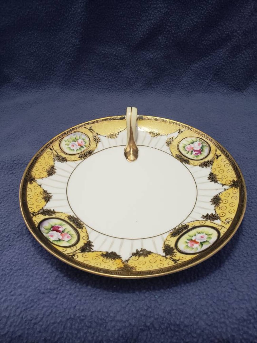 Noritake Hand Painted Made in Japan Letter M Nappy Handle Dish. - Etsy