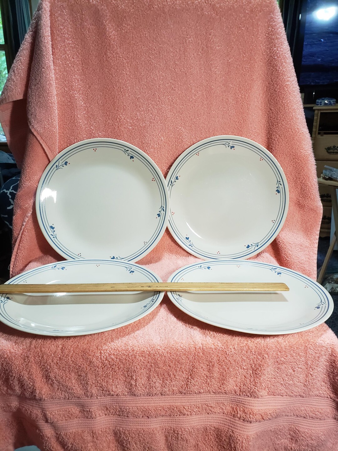 Vintage Corelle by Corning Country Violet Dinnerware Set of 4 Dinner ...