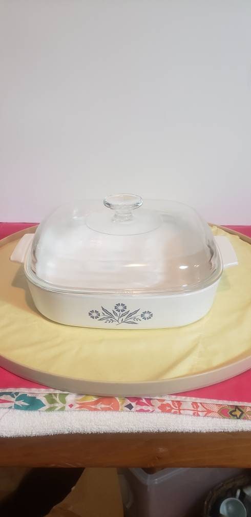 Vintage Pyrex Corning Ware Blue Cornflower Print 9 3/4x9 3/4x2 - Etsy