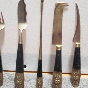 Vintage Siam Brass Serving Utensils, Asian Decor, Home Decor, Home ...