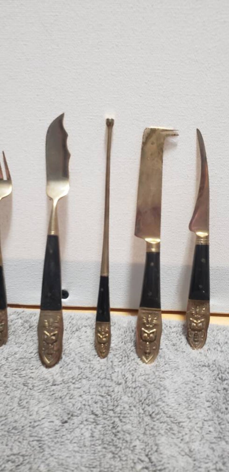 Vintage Siam Brass Serving Utensils, Asian Decor, Home Decor, Home ...