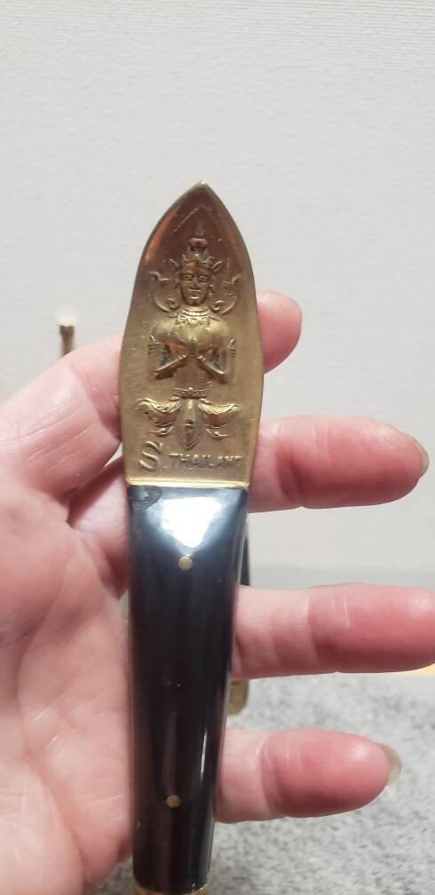 Vintage Siam Brass Serving Utensils, Asian Decor, Home Decor, Home ...