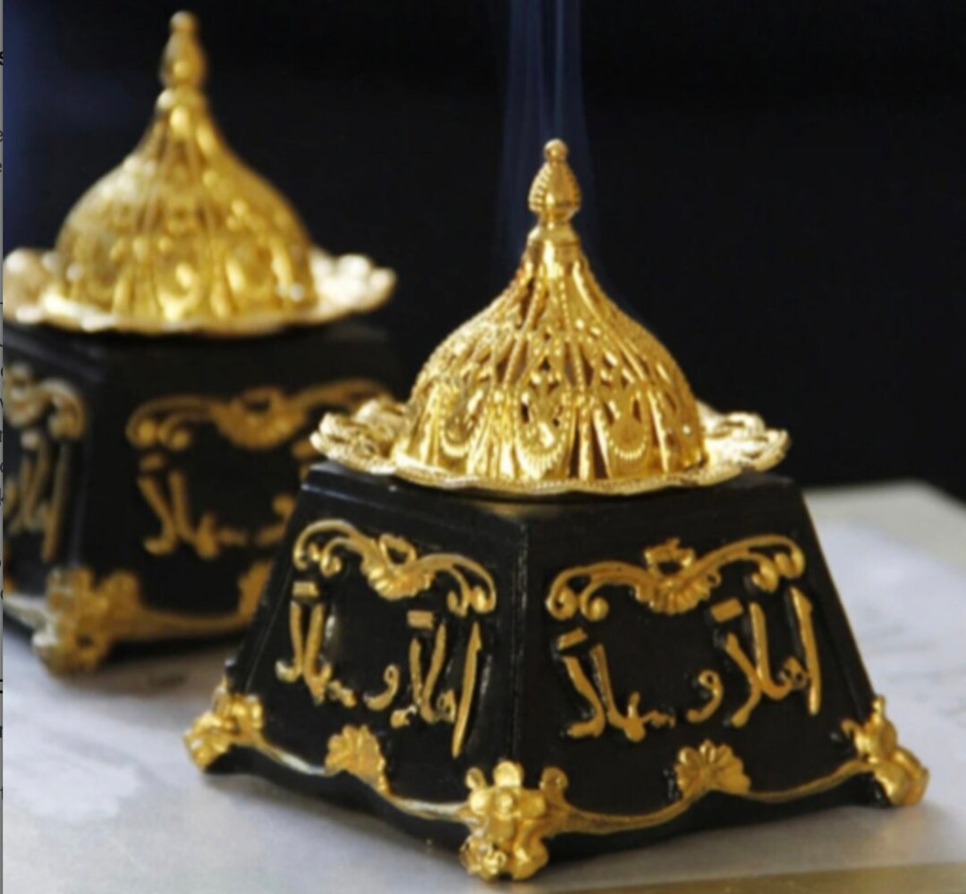 Middle East Arabic Resin Censer, Gold Metal Combination Censer ...