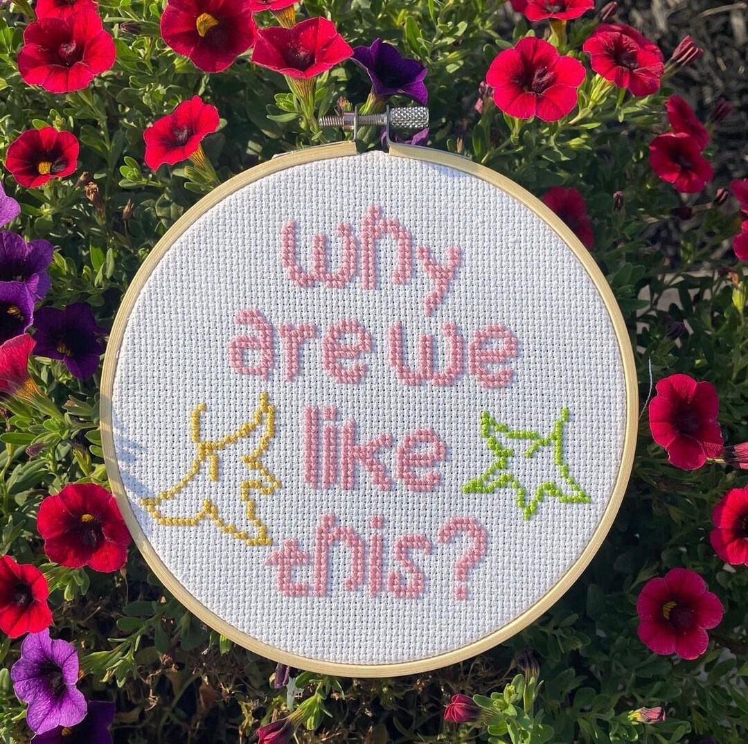 Heartstopper Cross Stitch Pattern - Why Are We Like This? - Etsy