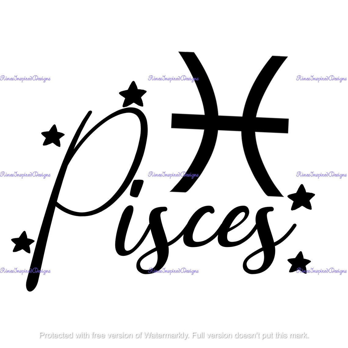 Pisces Zodiac Sign Svg, Png, Jpg - Etsy