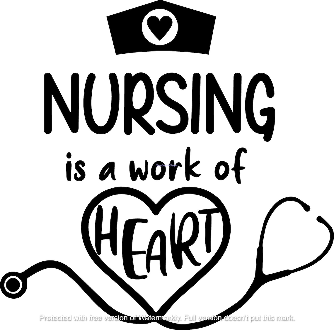 Nursing is A Work of Heart Svg Png Jpg Pdf Eps Dxf Ai | Etsy