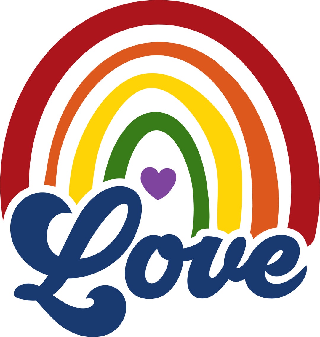 Love Rainbow LGBTQ Pride Svg, Png, Pdf, Jpg, Eps, Dxf - Etsy
