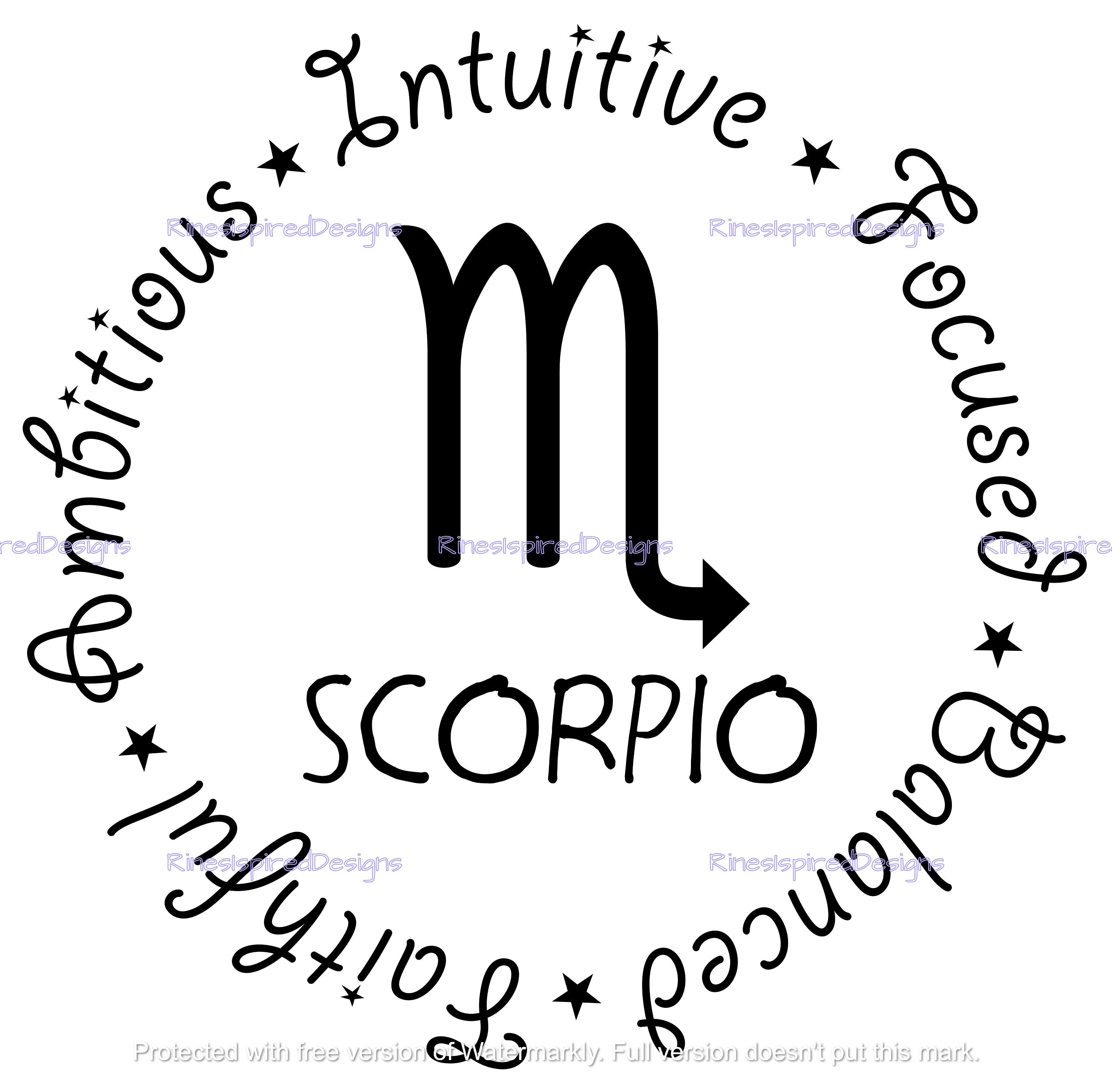 Scorpio Zodiac Sign Words of Encouragement Circle Svg, Png, Jpg, Eps ...