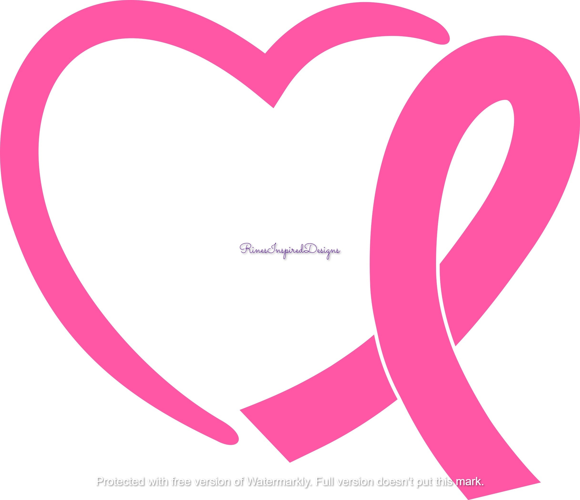 Breast Cancer Awareness Heart Svg Png Dxf Etsy Israel