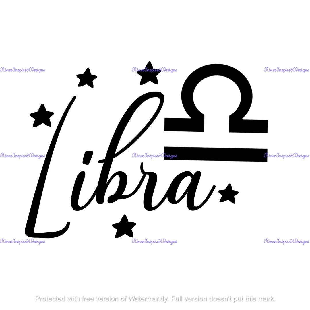 Libra Zodiac Sign Svg, Png, Jpg - Etsy