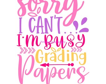 Busy Grading Papers Svg - Etsy