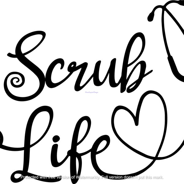 Scrub Life Svg - Etsy